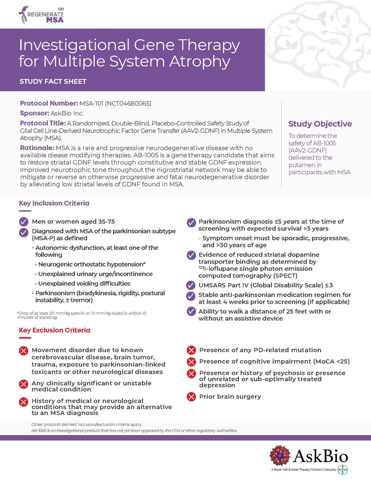 Gene Therapy For Multiple System Atrophy (MSA) | AskBio